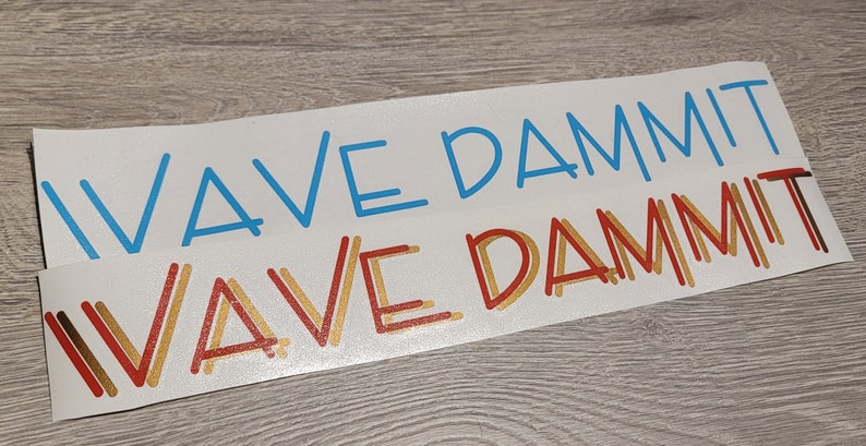 Custom wave Dammit Decals Fits Jeep Wrangler - Etsy