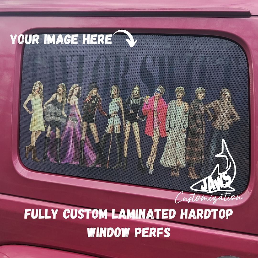 Fully Custom Design Hardtop Window Printed Perforated Decal- Fits Jeep ...