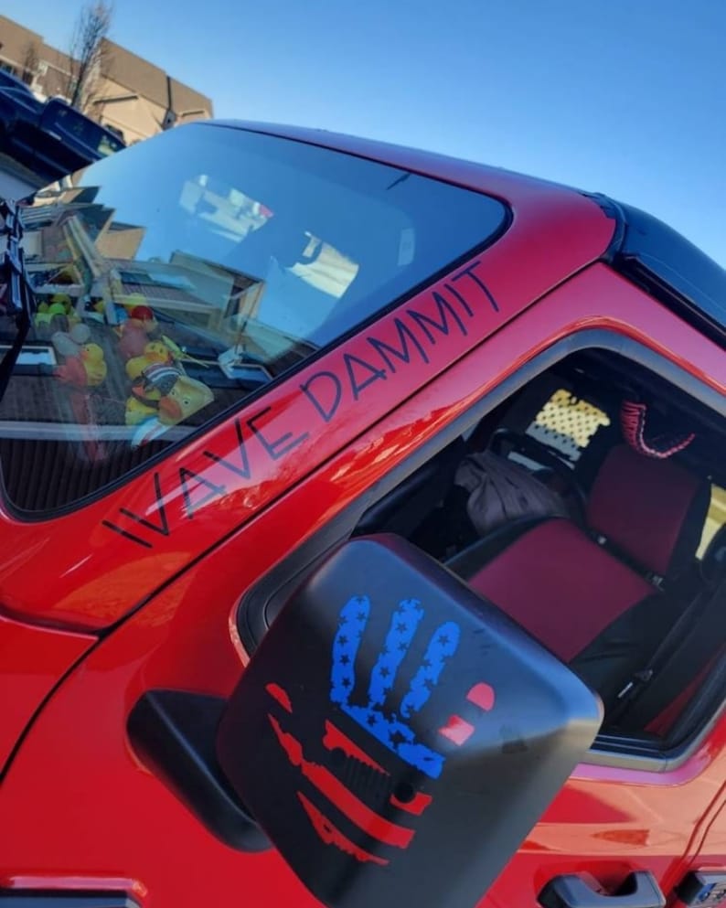 Custom wave Dammit Decals Fits Jeep Wrangler - Etsy