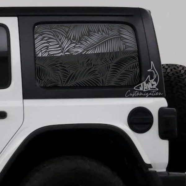 Jeep Window Decal With Palm Trees - Etsy