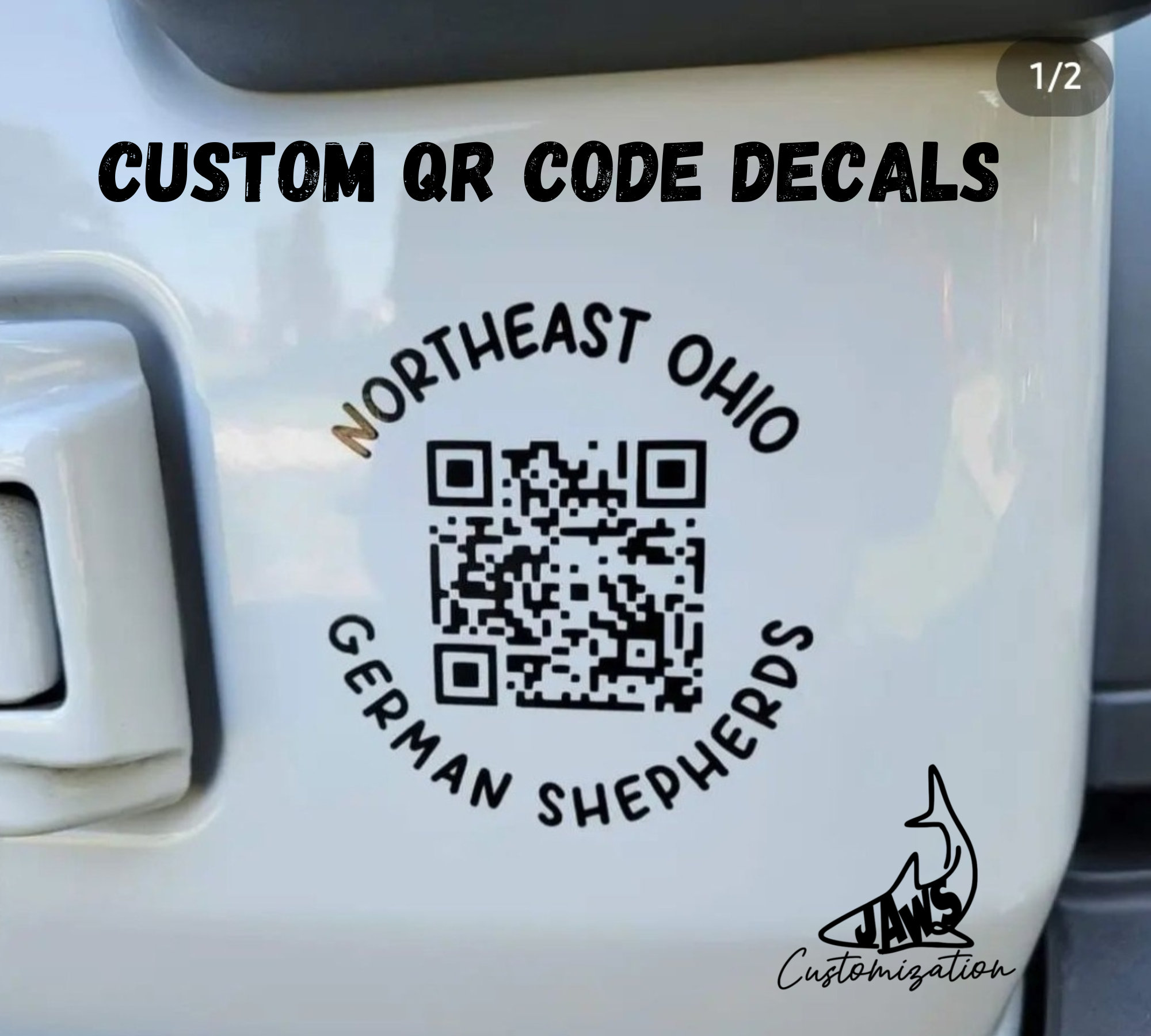 Custom QR Code Decals W/ Text | for SUV, Cars, 4x4, Businesses | Custom ...