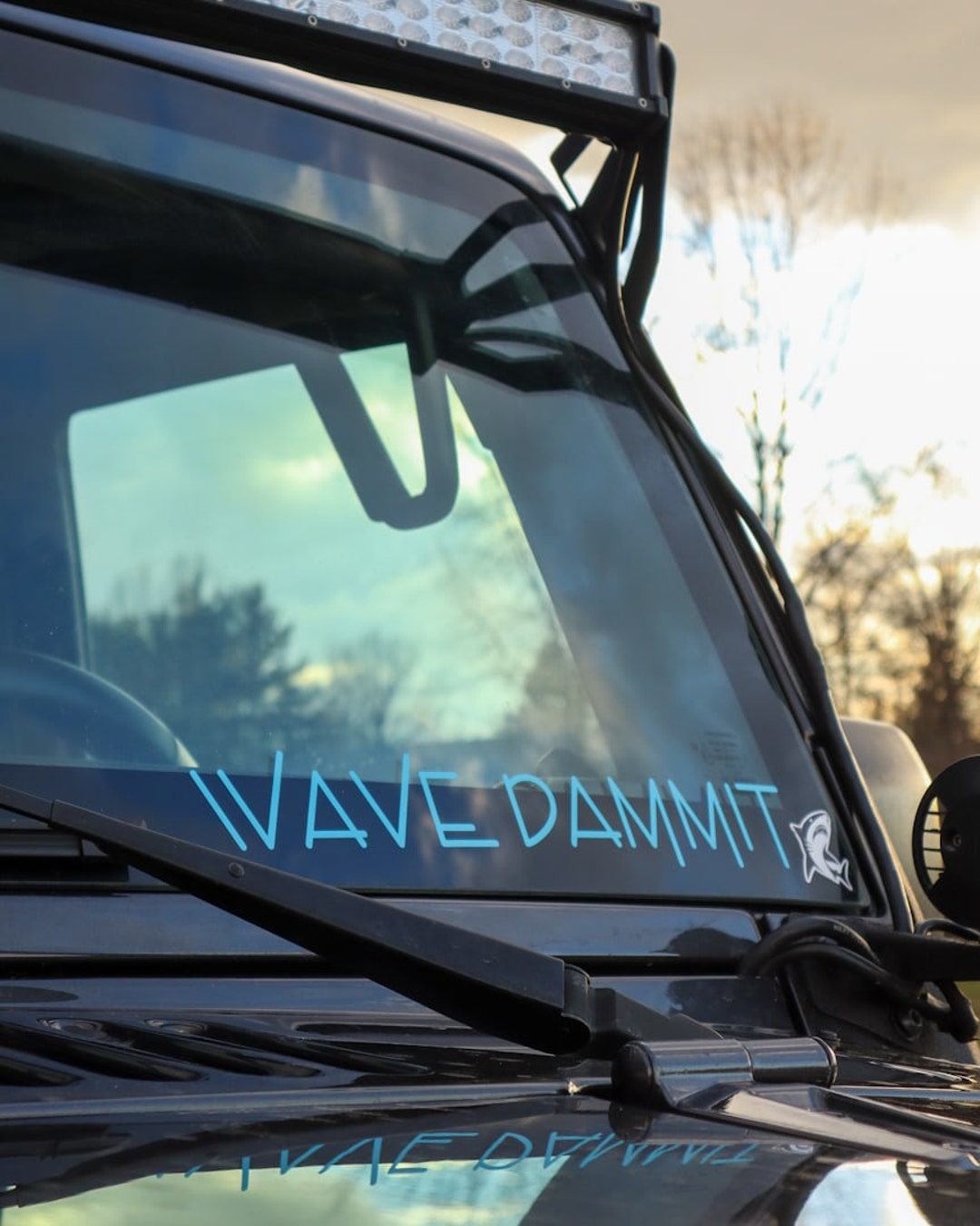 Custom "wave Dammit" Decals| Fits Jeep Wrangler, Suv's, 4x4, Offroad ...