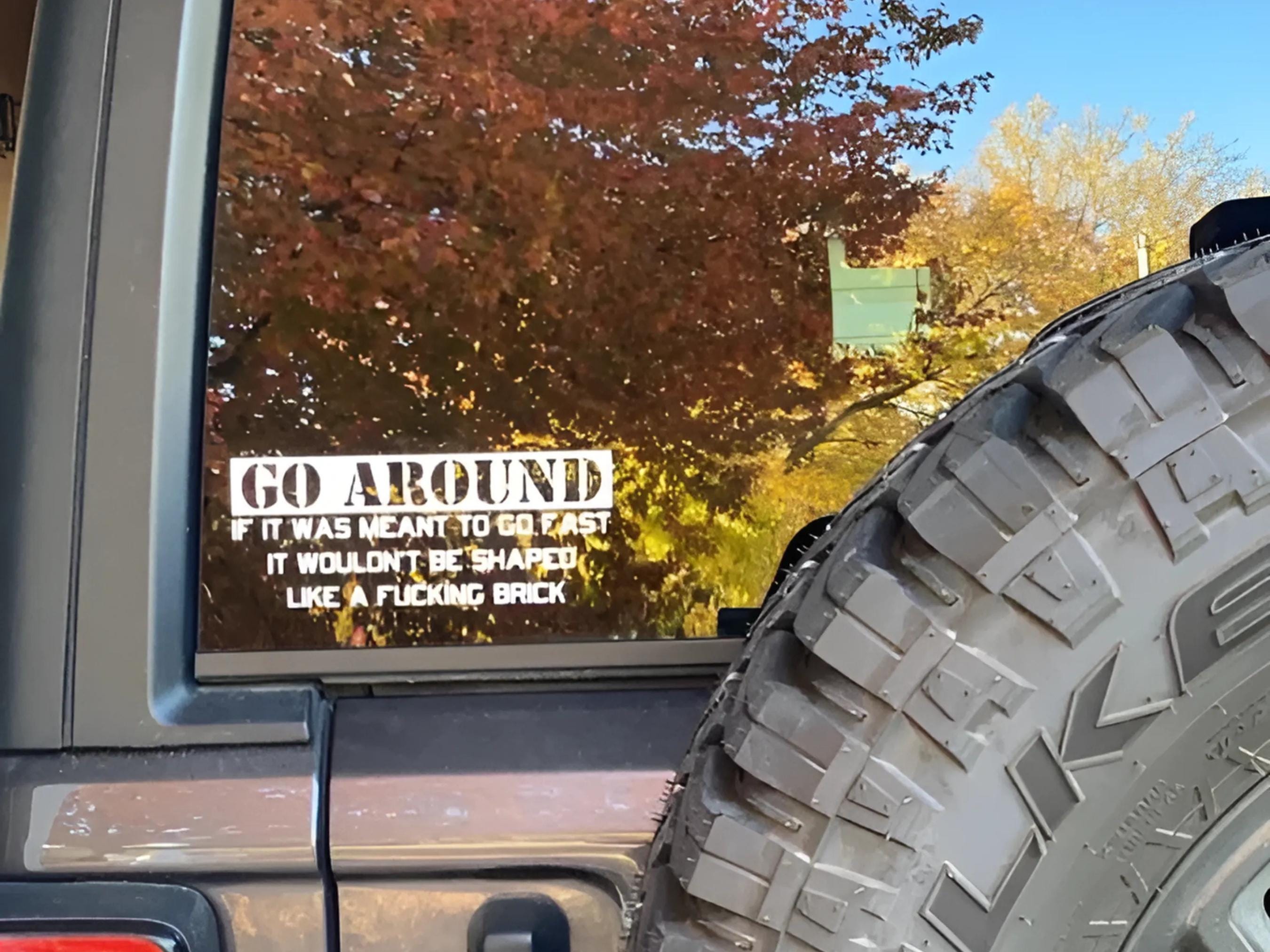 Go Around Sticker/ Decals Fits Jeep Wrangler | Funny, Offroad 4x4, SUV ...