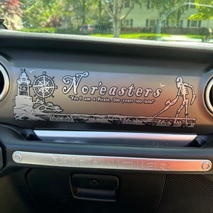 Fully Custom Dashboard Glove Box Vinyl Decal Sticker |fits Jeep ...