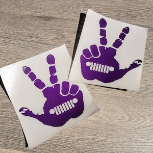Custom Wave Decals- Set of 2 Fits Jeep Wrangler| Peace Wave | JK, JL ...