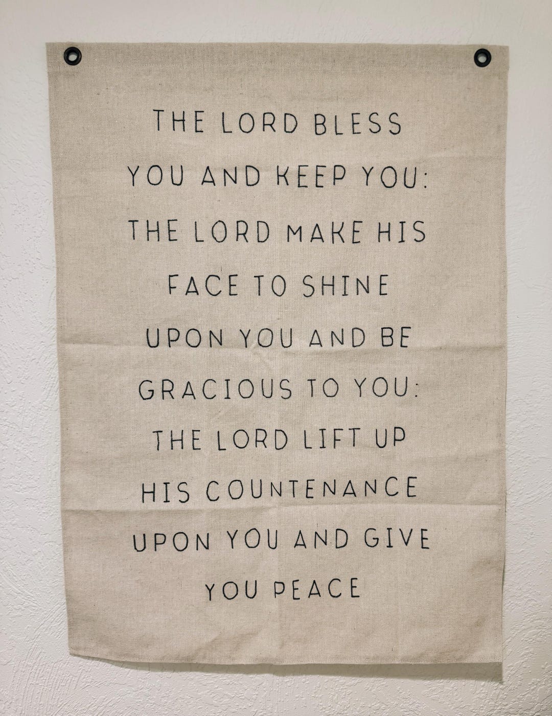The Lord Bless You Canvas Flag | Scripture Wall Decor | Canvas Banner ...