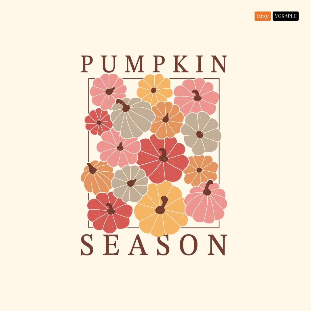 Boho Pumpkin Season Graphic Design: Fall Autumn PNG (digital Download ...