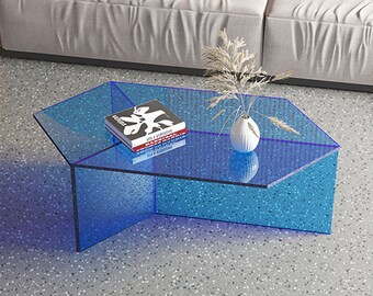 Blue Coffee Table - Etsy
