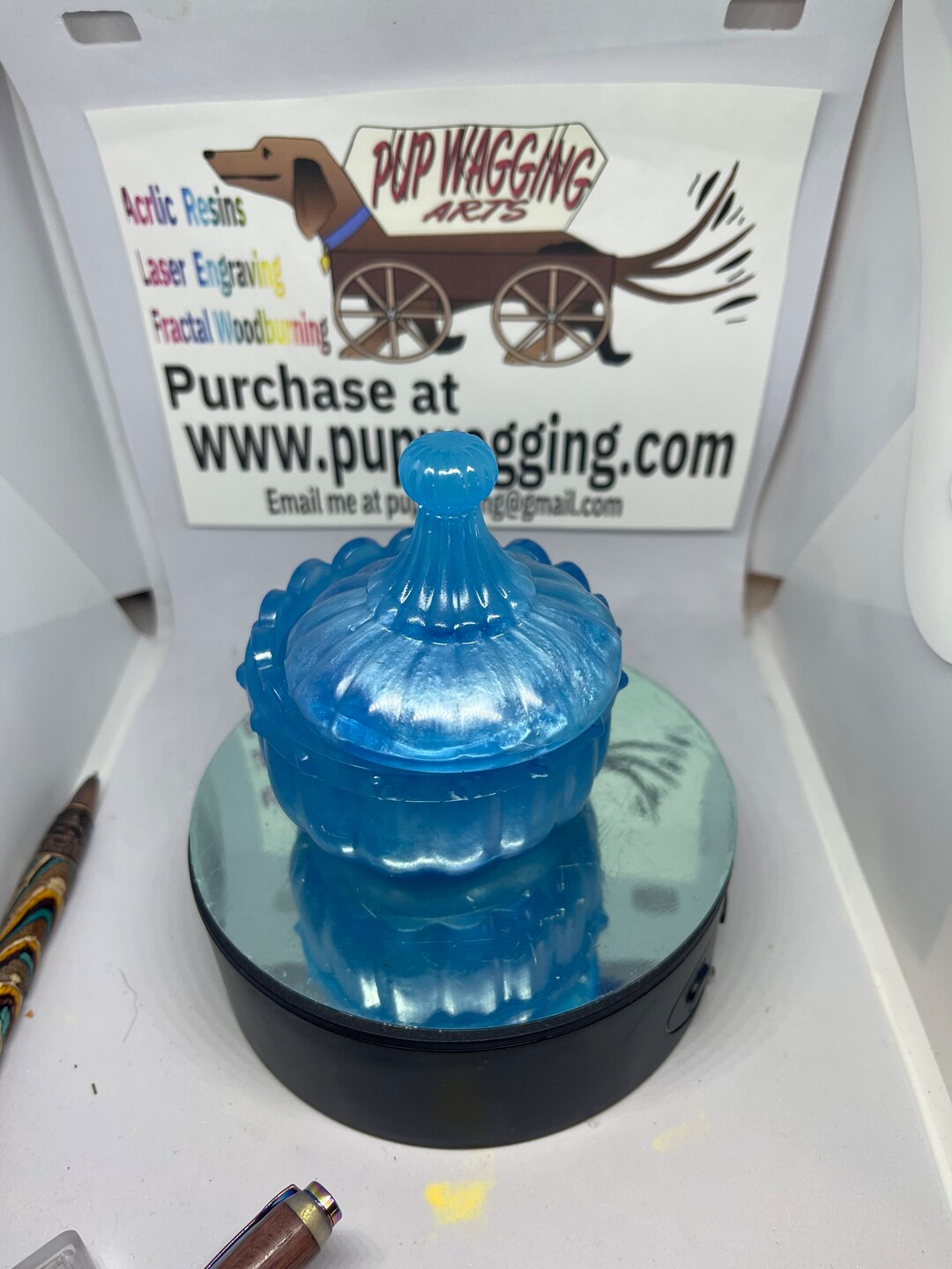 Blue Candy Jar Glows in the Dark - Etsy