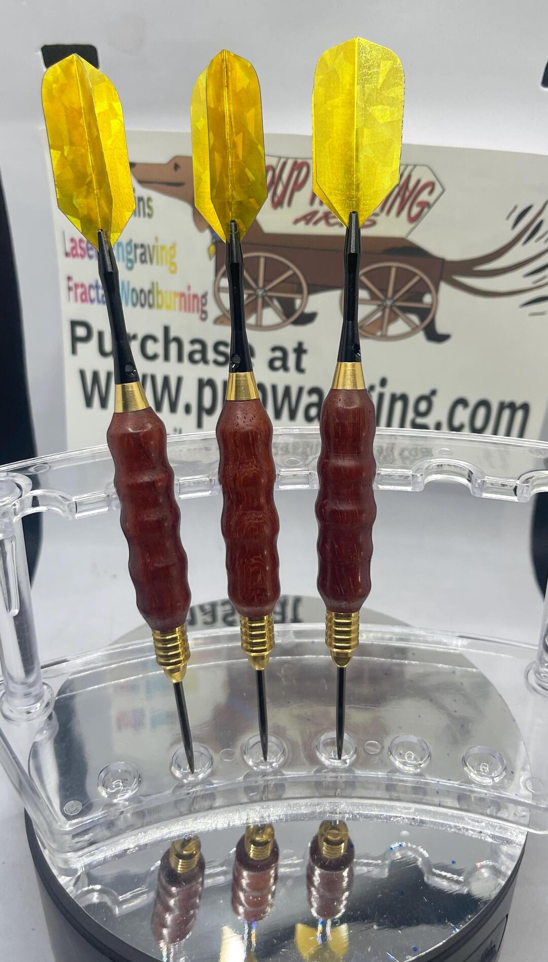 Handmade Precision Darts Out of Padauk Wood With Your Points and Gold ...