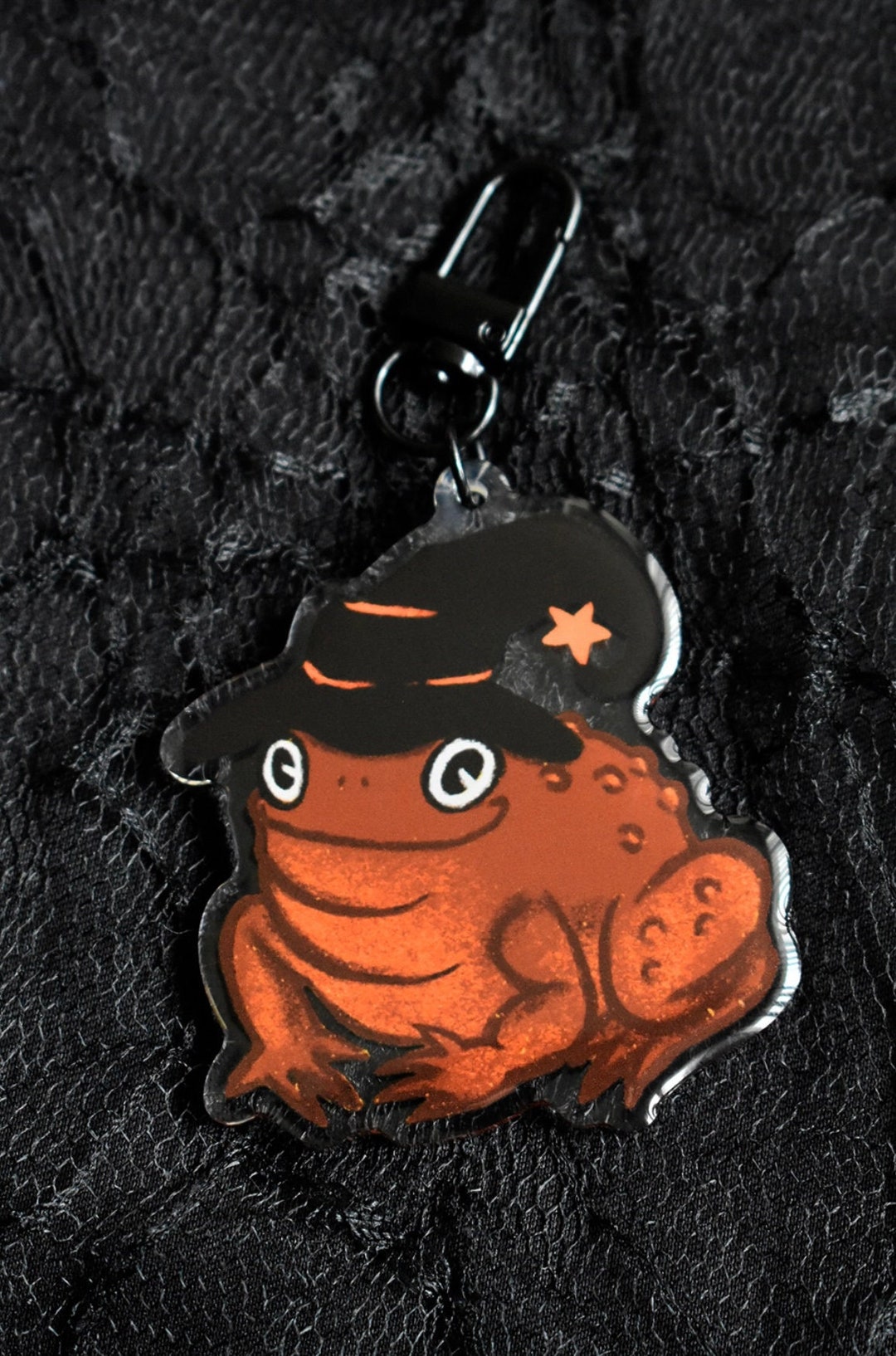 Toad Keychain Frog Acrylic Charm Witch Toad Keychain - Etsy