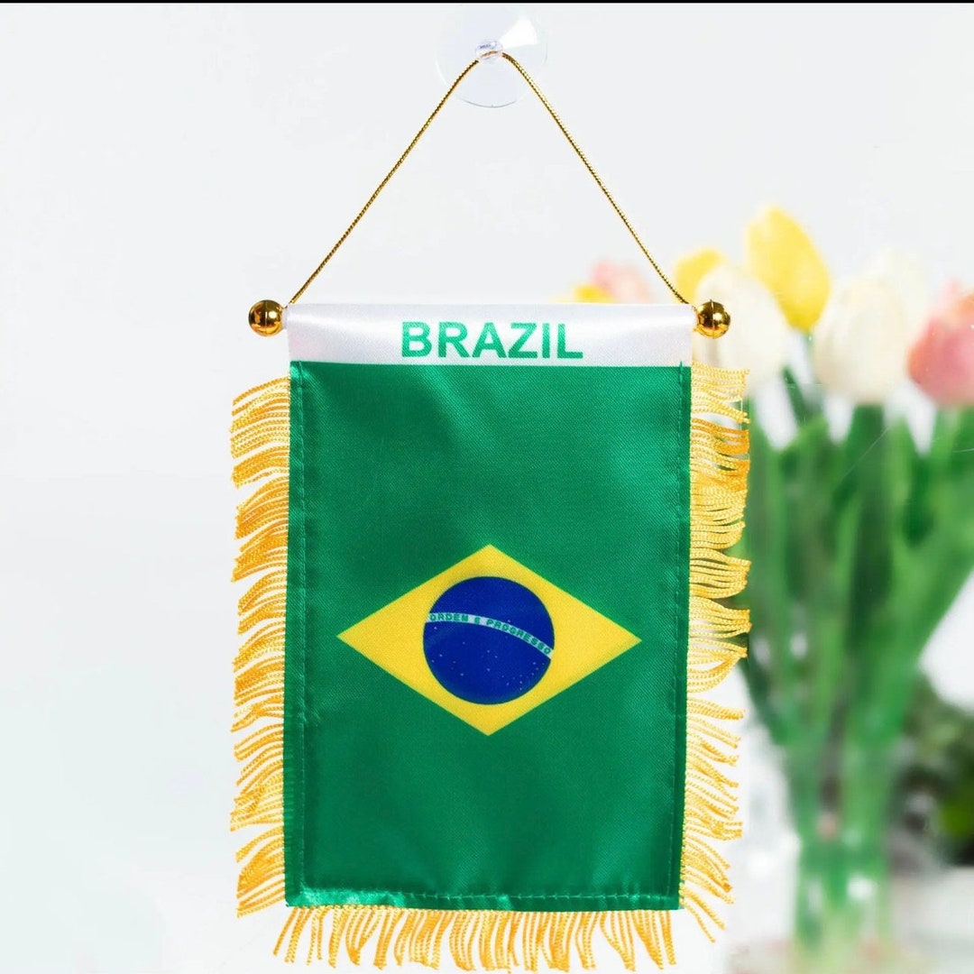 Car Flags, Mini Car Banners, Brazil Flag for Car Windows or Home. Well ...