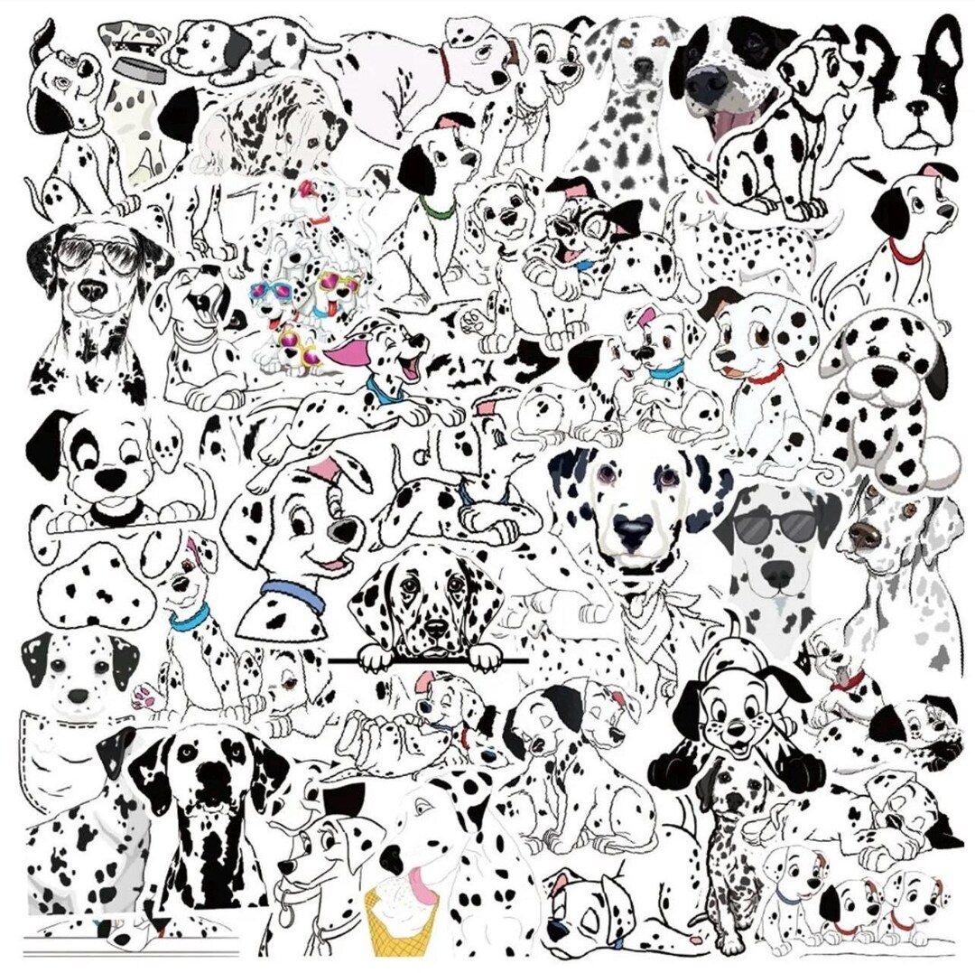 Sticker Packs 10-50 Pieces ,dalmatian Dogs,vinyl Die Cut Stickers ...