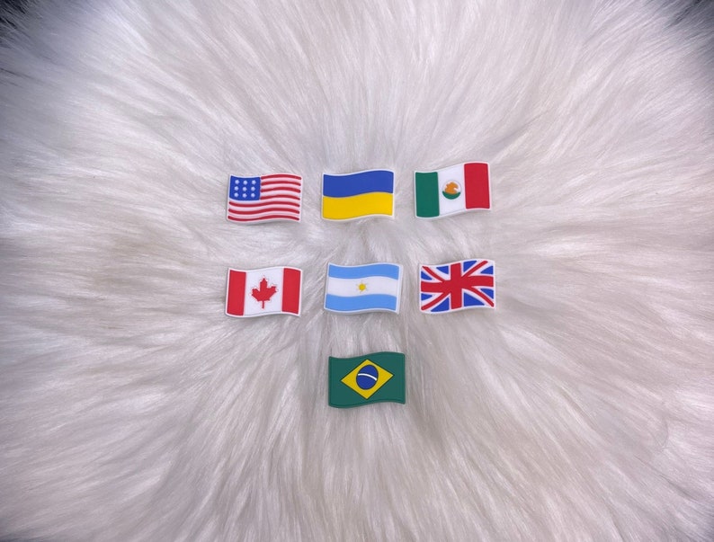 National Country Flags Croc Charms - Etsy