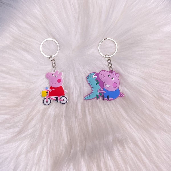 Pig Keychain - Etsy