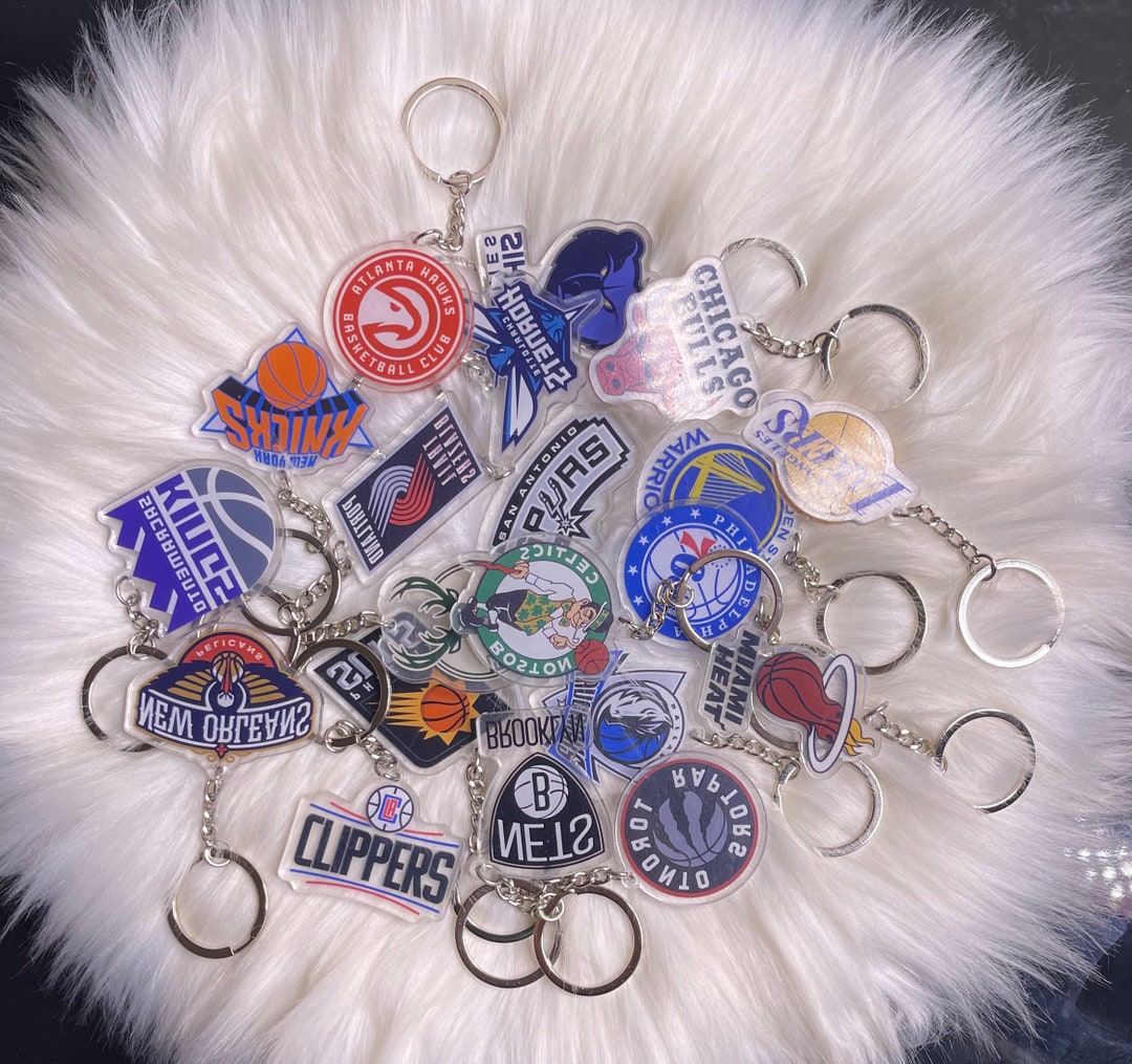 NBA Basketball Teams Logo Keychainsbasketball Keychains - Etsy