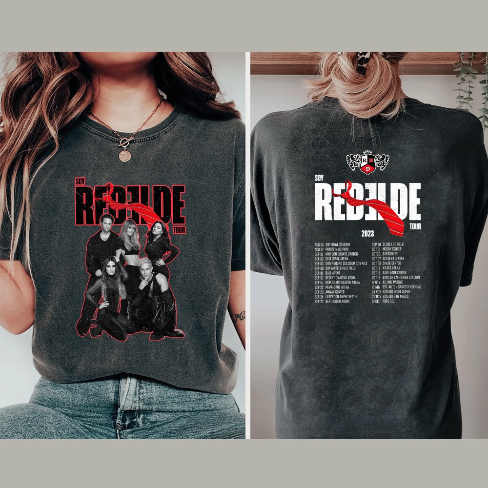 RBD Touring 2 sides Shirts, RBD Logo Tee, Rbd White, Rebelde Fans Gift ...