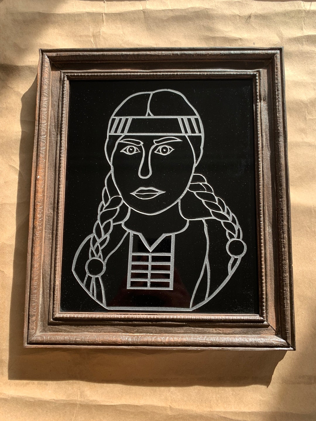 Glass Etching W/ Frame - Etsy