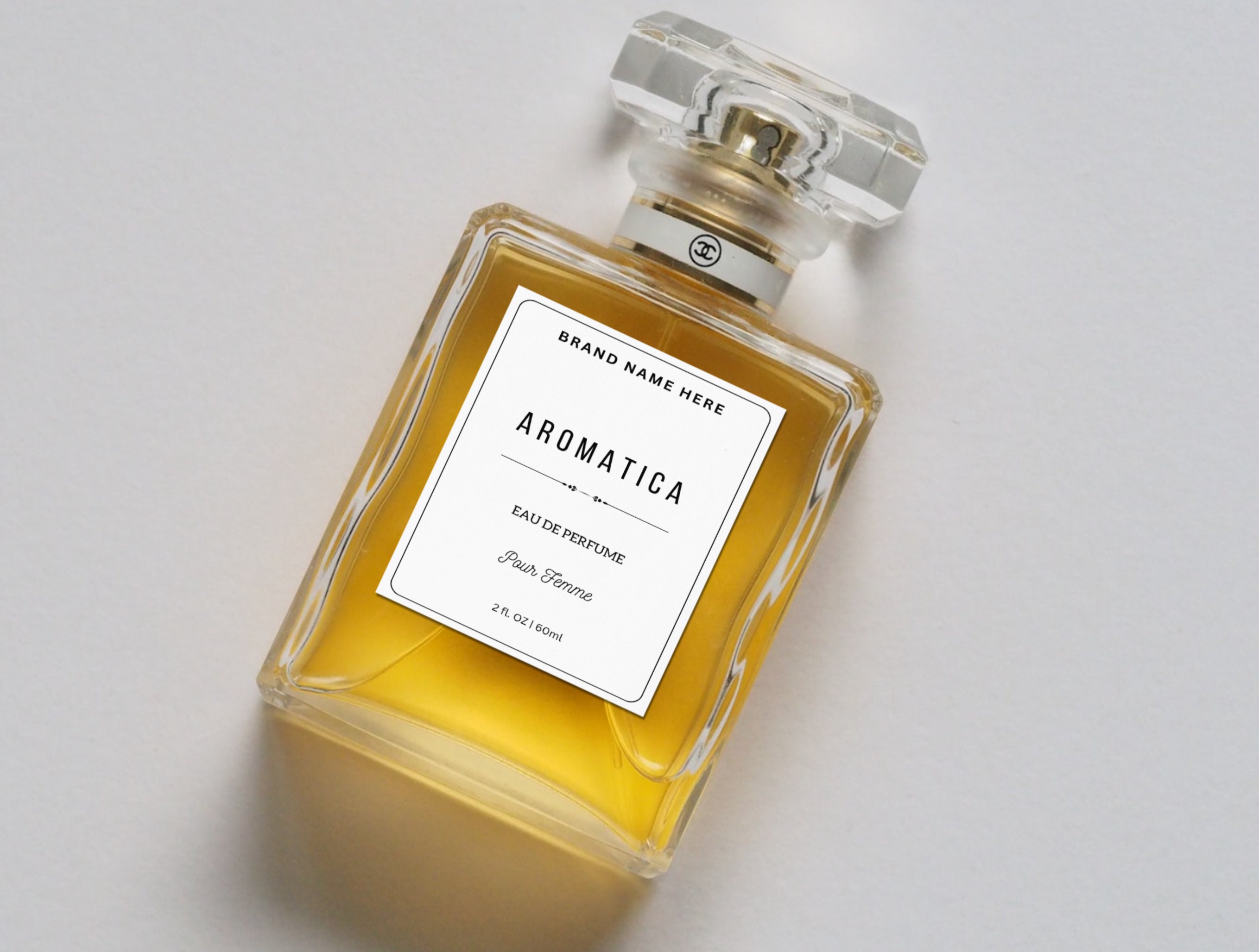 White Pink Etiquette Parfum Perfume Label Template Perfume - Etsy