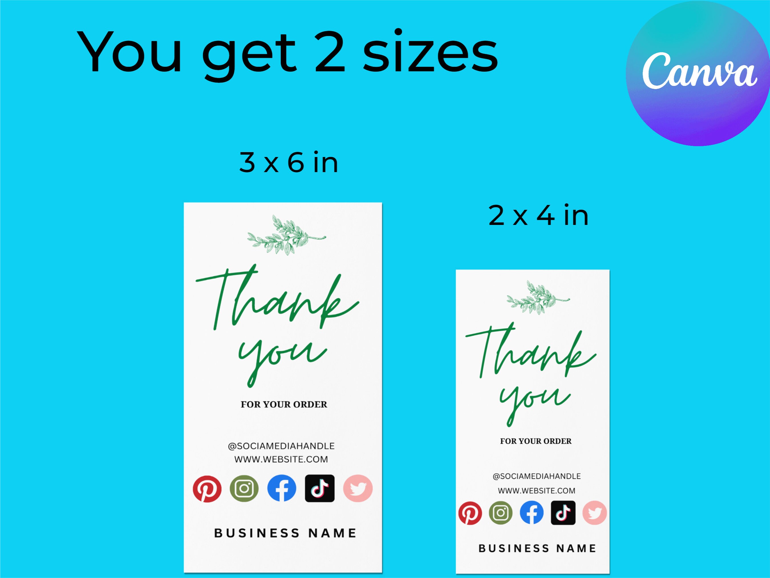 Green Box Label Template, Shipping Label, Order Packaging Stickers ...