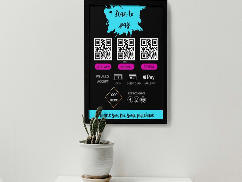 Scan to Pay Payment Sign Printable Scan to Pay Sign QR Code - Etsy