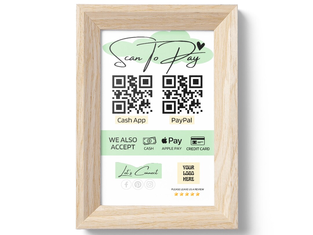 Printable Scan to Pay Template Editable Scan to Pay Sign - Etsy