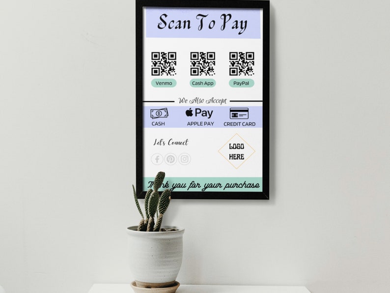 Editable Scan to Pay Sign QR Code Sign Template Payment - Etsy Hong Kong