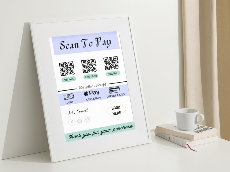 Editable Scan to Pay Sign QR Code Sign Template Payment - Etsy Hong Kong
