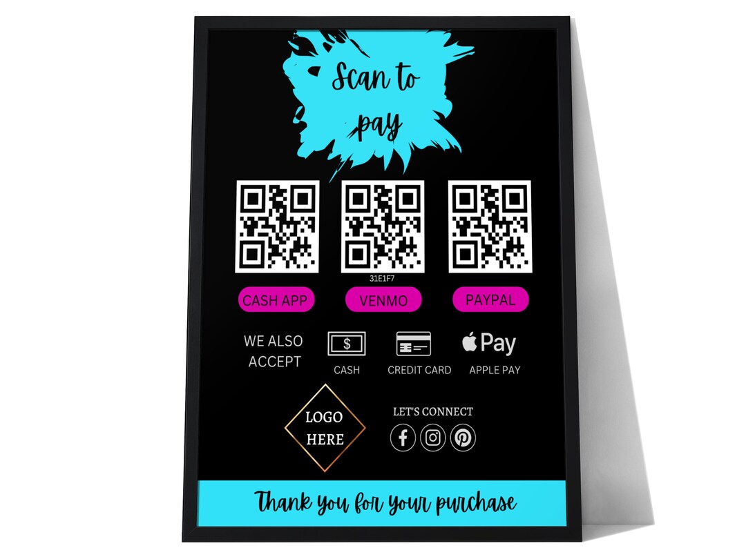 Scan to Pay Payment Sign Printable Scan to Pay Sign QR Code - Etsy UK