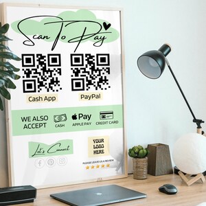 Printable Scan to Pay Template Editable Scan to Pay Sign - Etsy