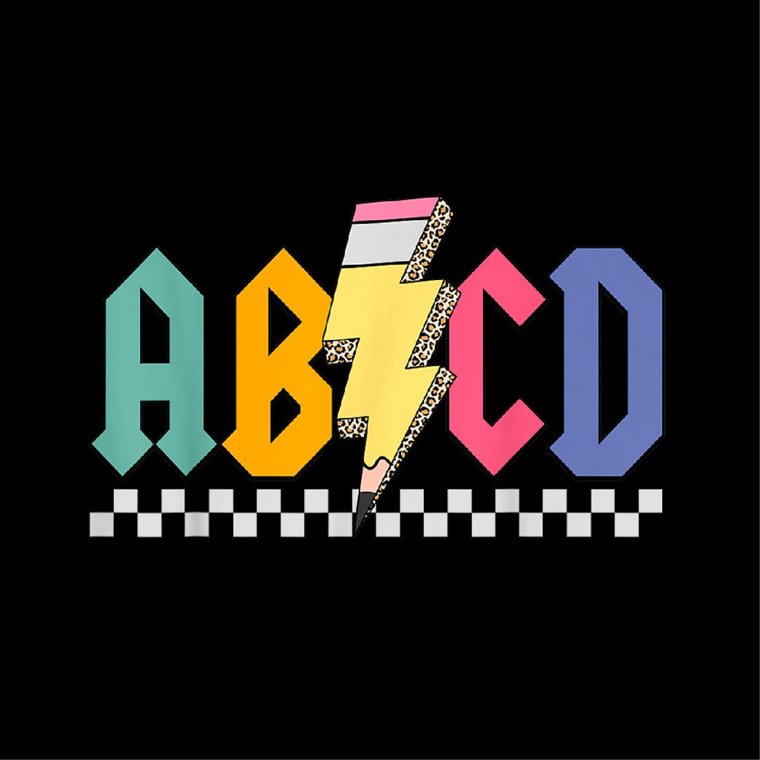 Teachers Rock ABCD Back in Class ABCD Retro Back to School - Etsy