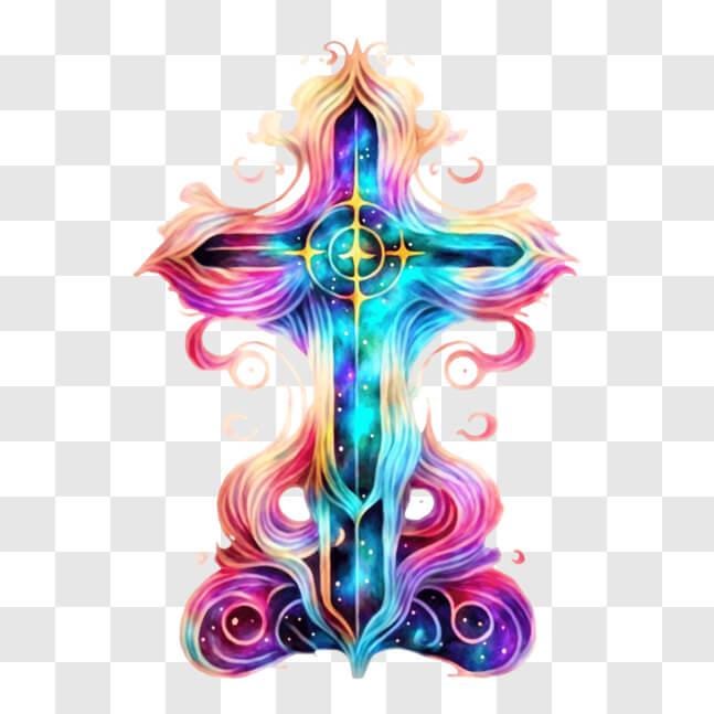 Colorful Cross With Swirls and Designs - Etsy