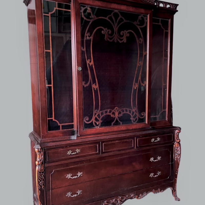 Antique China Cabinet - Etsy