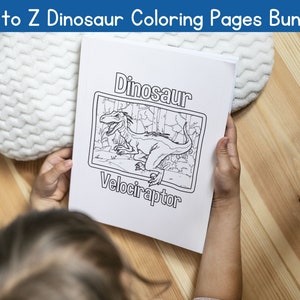 26 A-Z Dinosaur Coloring Pages for Kids Dinosaur Printable Worksheets ...