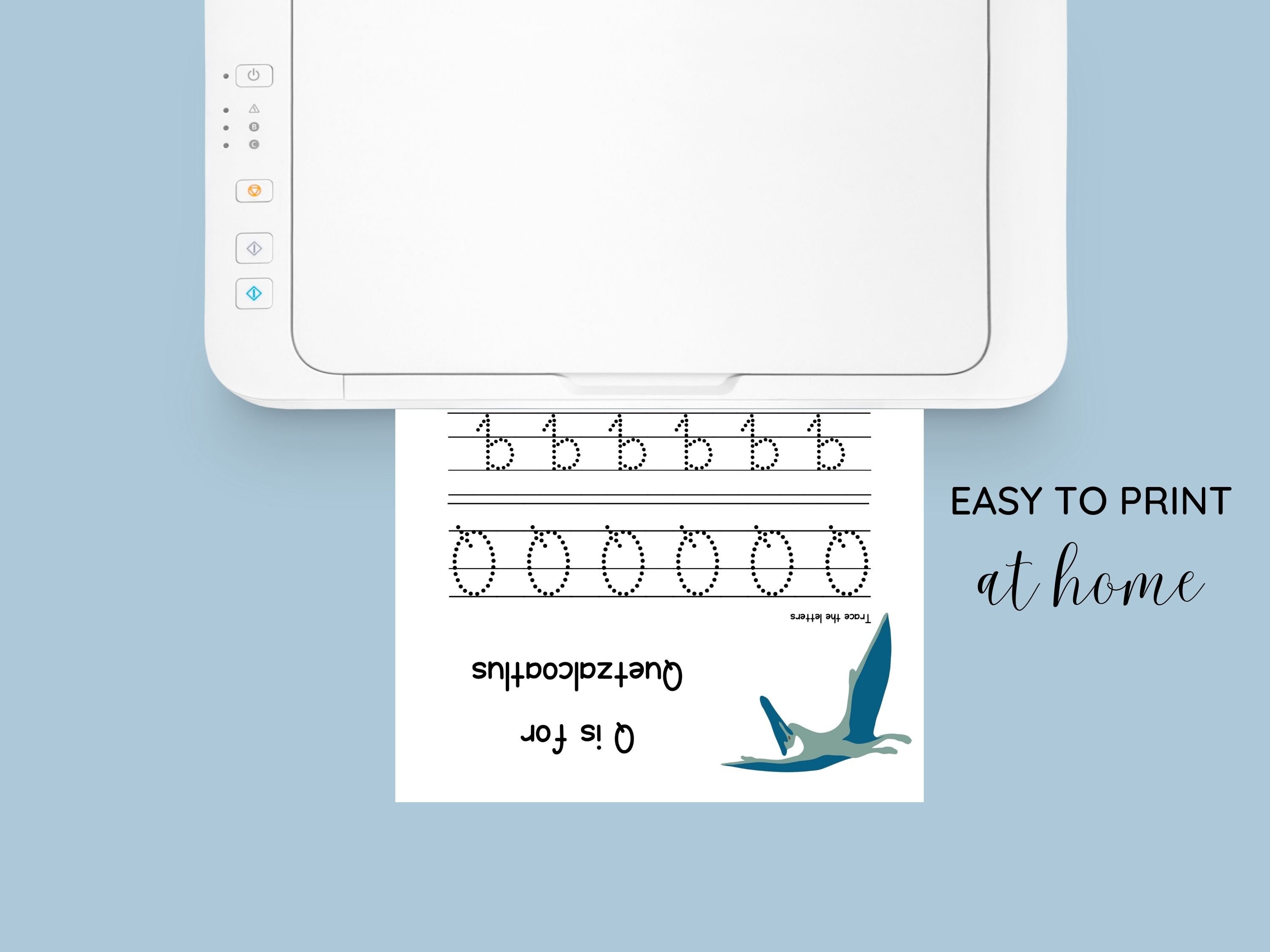 Dinosaur Alphabet Letter Tracing & Writing Worksheets | Alphabet ...