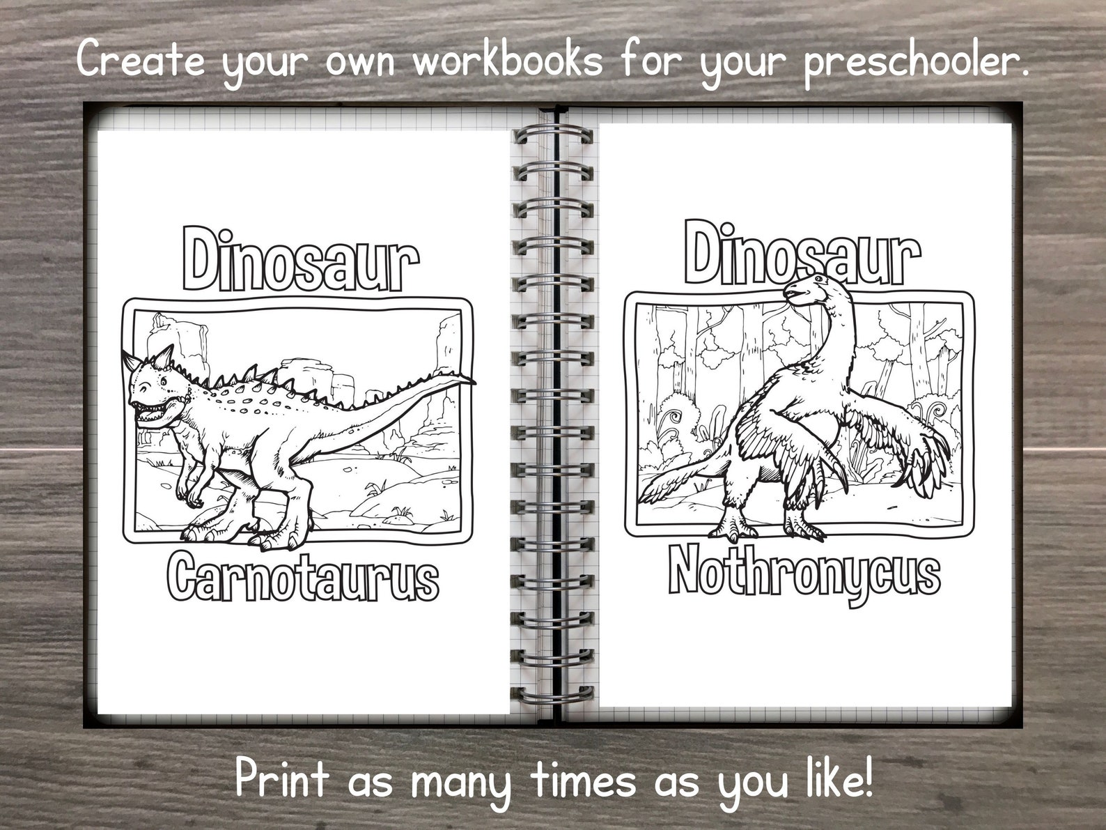 26 A-Z Dinosaur Coloring Pages for Kids Dinosaur Printable Worksheets ...