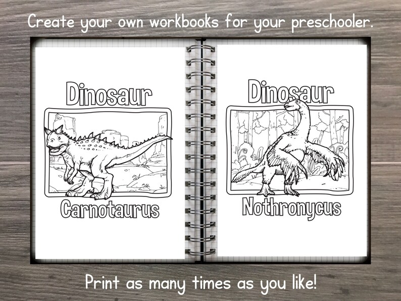 26 A-Z Dinosaur Coloring Pages for Kids Dinosaur Printable Worksheets ...