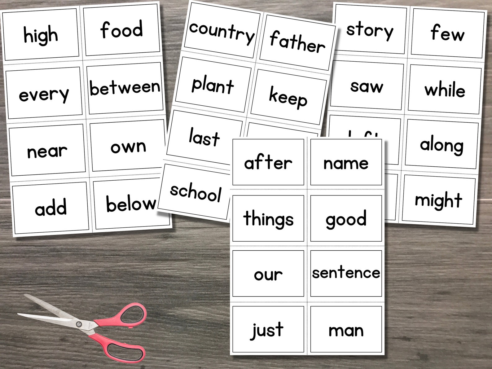 Fry's First 500 Sight Word Flashcard Bundle Printable - Etsy