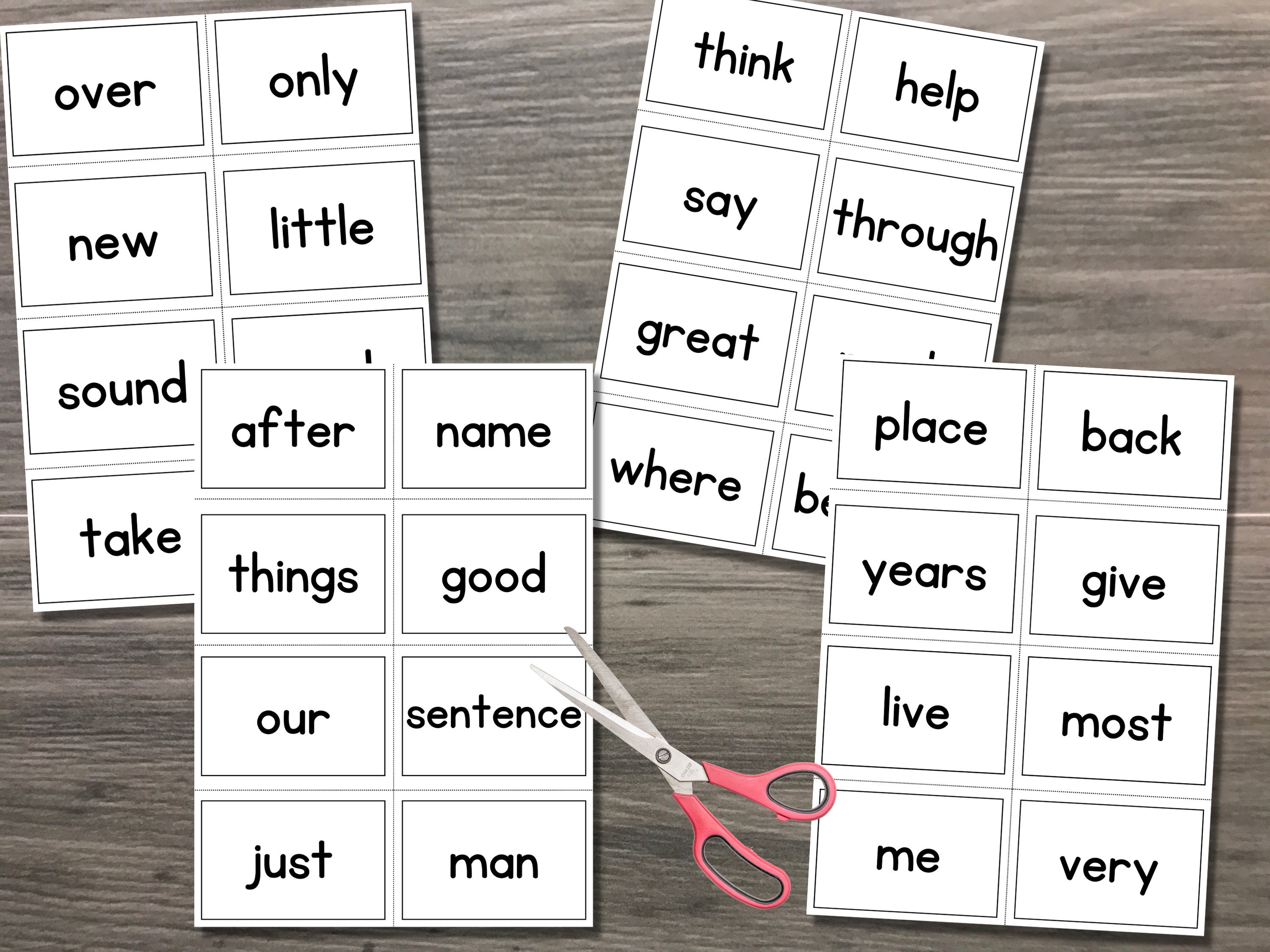 Fry's First 500 Sight Word Flashcard Bundle Printable Flash Card High ...