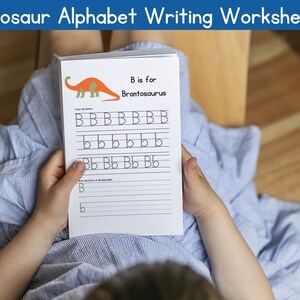 Dinosaur Alphabet Letter Tracing & Writing Worksheets | Alphabet ...