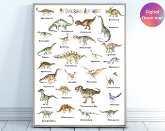 Dinosaur Alphabet Printable Letters Perfect for Kids' - Etsy