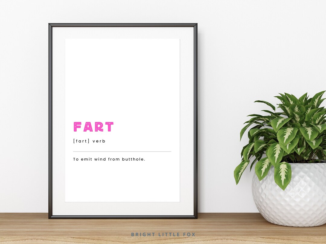 Fart Definition Print Printable Bathroom Wall Art Funny - Etsy