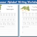Dinosaur Alphabet Letter Tracing & Writing Worksheets | Alphabet ...