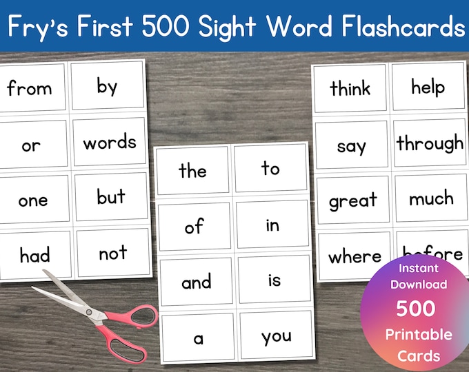 41 Printable Dolch 1st Grade Sight Word Flashcards. - Etsy Canada
