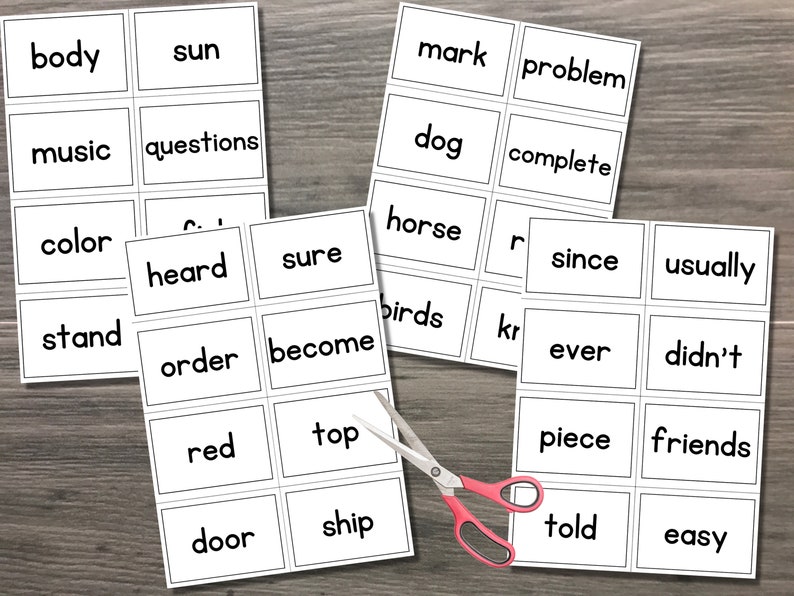 Fry's First 500 Sight Word Flashcard Bundle | Printable Flash Card ...