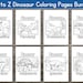 26 A-Z Dinosaur Coloring Pages for Kids Dinosaur Printable Worksheets ...