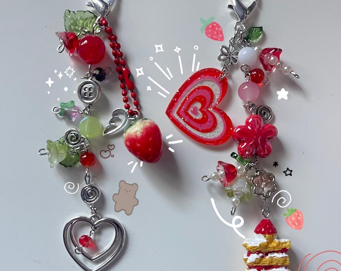 Japanese Gashapon Mini Food Dessert Trinket Beaded Keychains ...