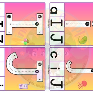 ABC Clip Card Printable Instant Download Alphabet Tracing Laminated ...