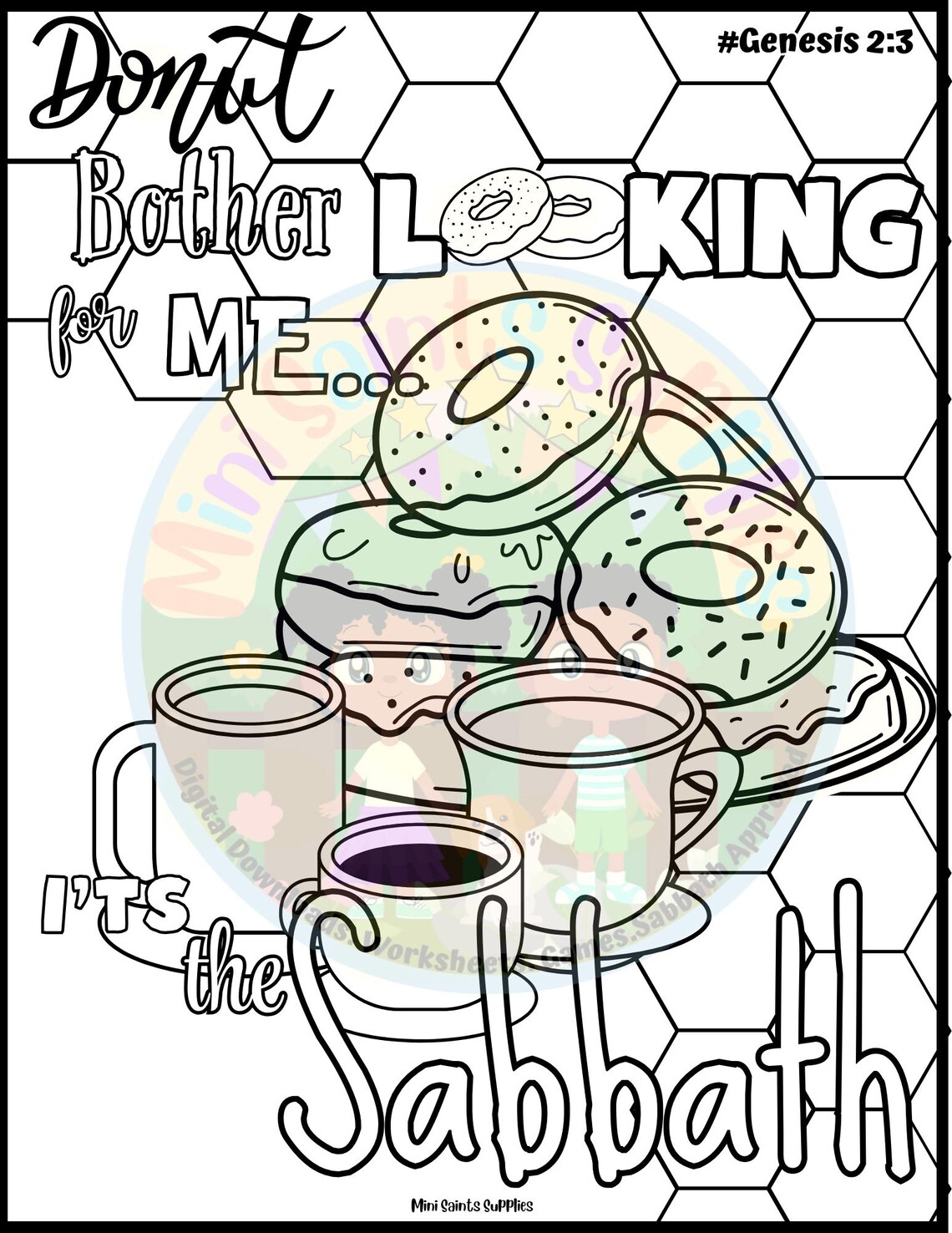 Sabbath Coloring Sabbath Activity Bible Kids Activities Bible Sabbath ...