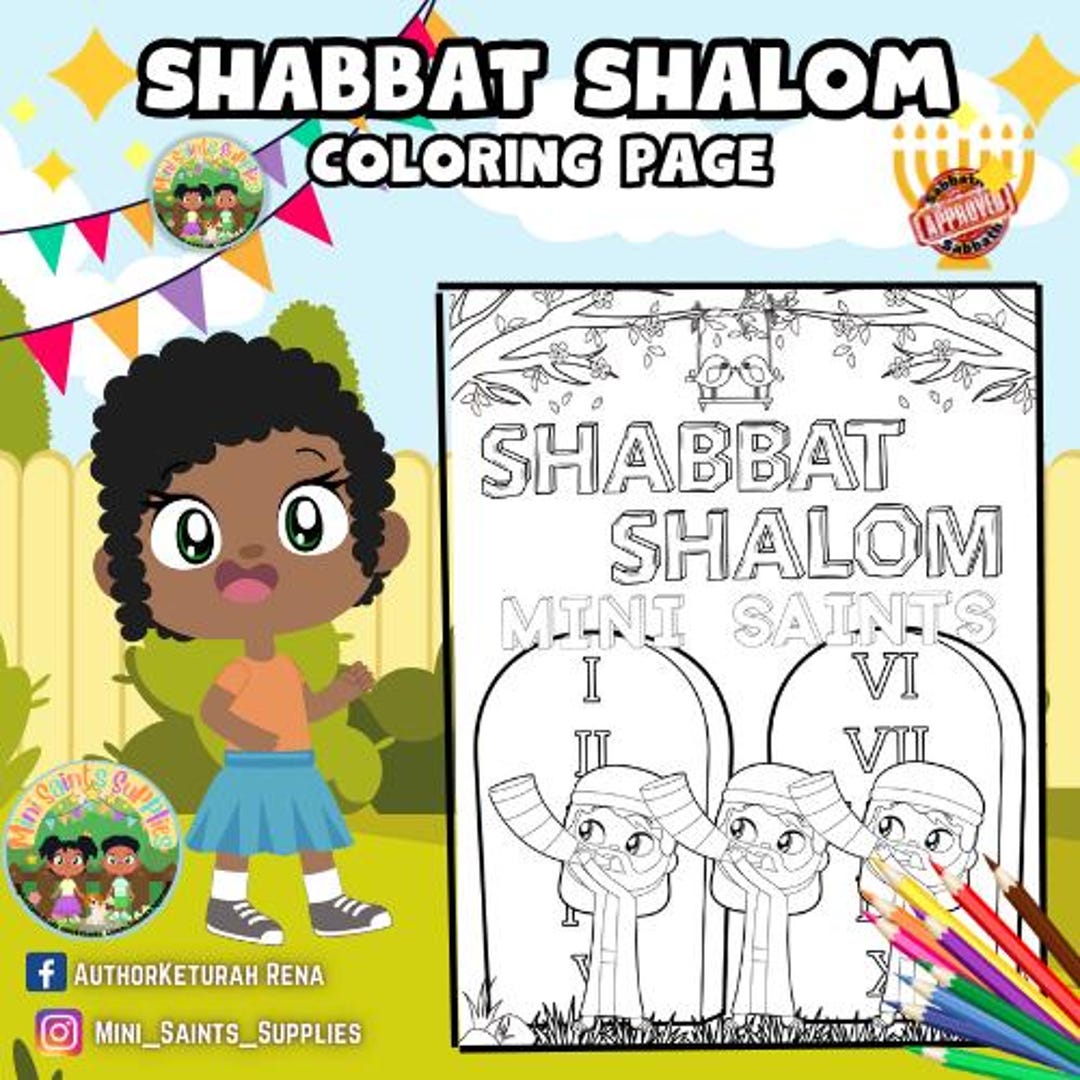 Sabbath Coloring Page Melanated Girl Coloring Page Printable Bible ...